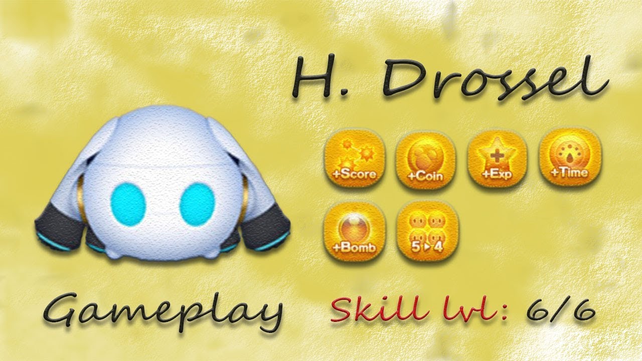 [JP] Line Disney Tsum Tsum - Humorous Drossel SL6 Preview - YouTube