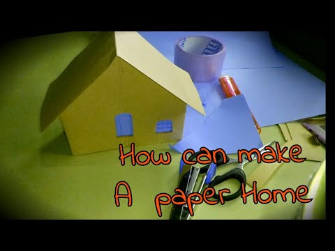 How to make a paper Home - YouTube