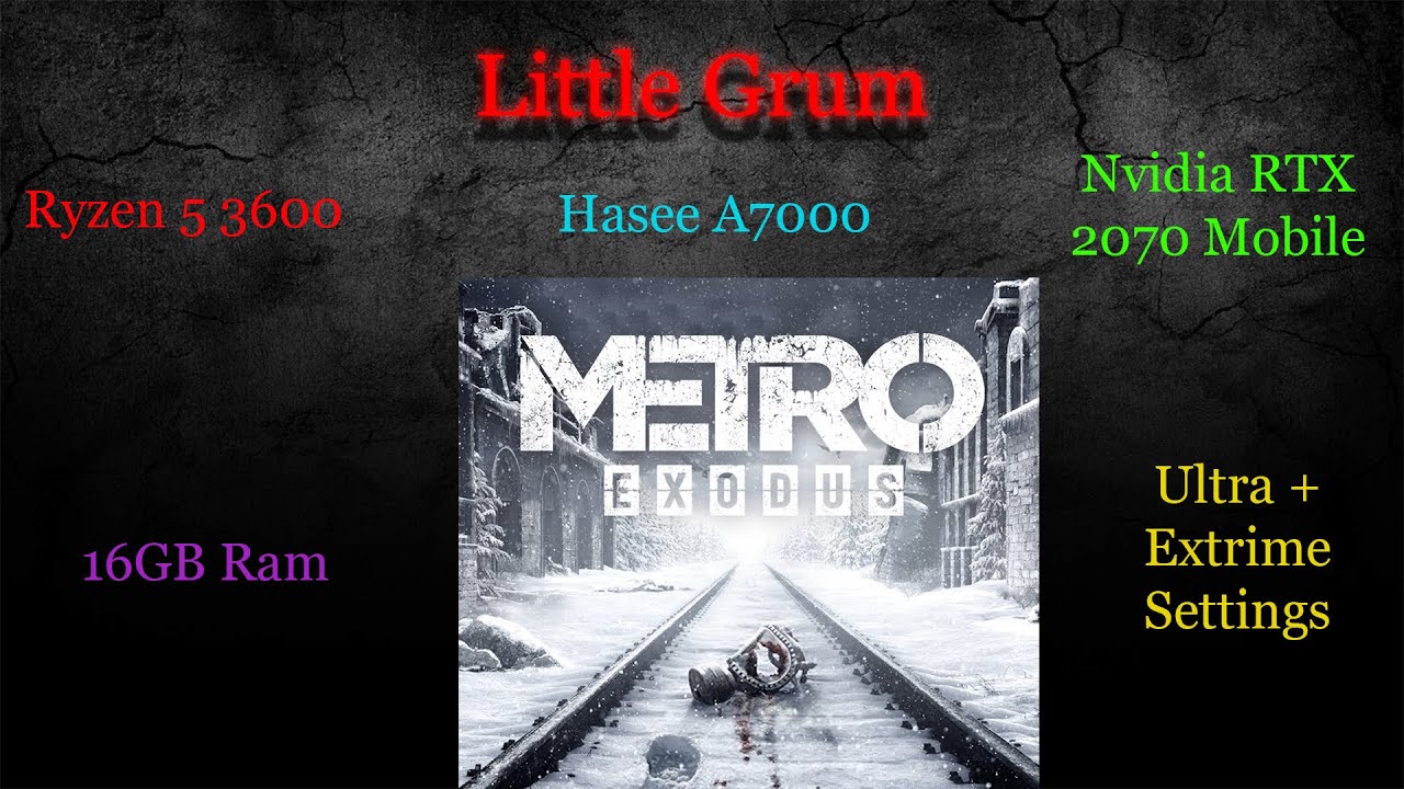 Metro Exodus | Hasee A7000 | RTX 2070 mobile + Ryzen 5 3600 - YouTube