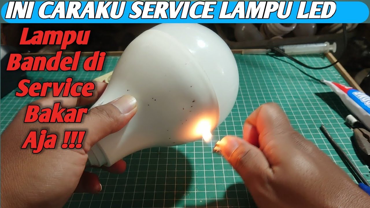TEKNIK TERBARU...!!! CARA MEMPERBAIKI LAMPU LED 27 WATT VISICOM MANTAP ...