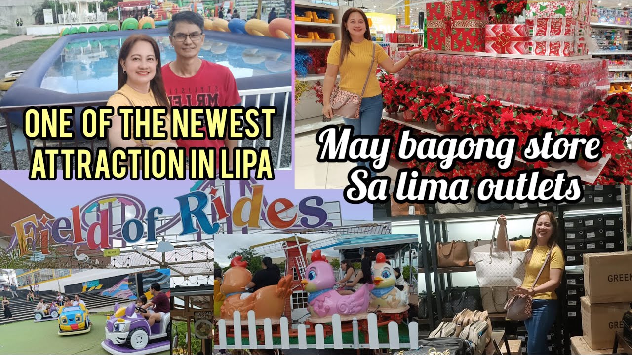 My bago sa OUTLETS LIPA | opening new STORE | field of rides enjoy ...