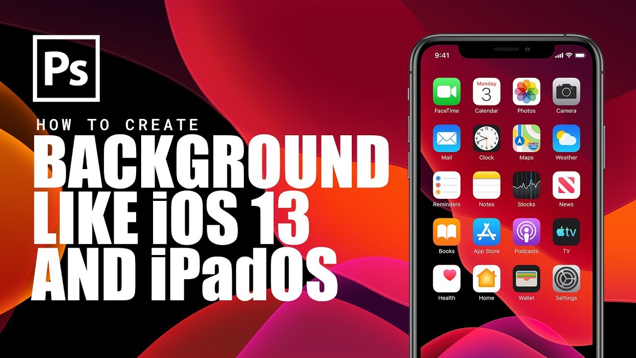 How to Create Background Like iOS 13 and iPadOS in Photoshop - YouTube
