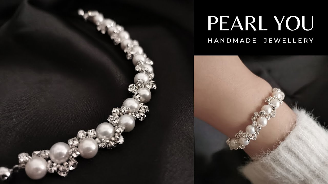DIY a Crystal Pearl Bracelet! Free Tutorial of Pearl Jewelry by PEARL ...