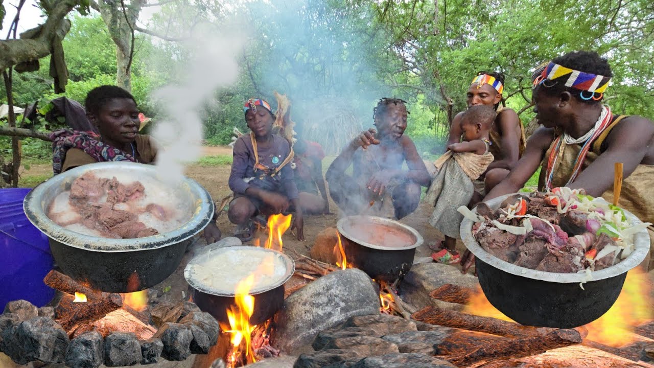 Hadzabe Tribe Hunt Delicious Baboons & Eat in the Bush But Why ...