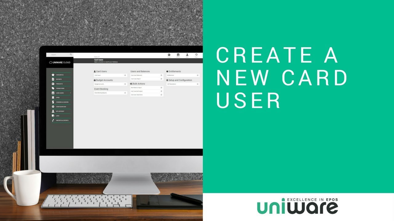Uniware Cloud - Create a New Card User - YouTube