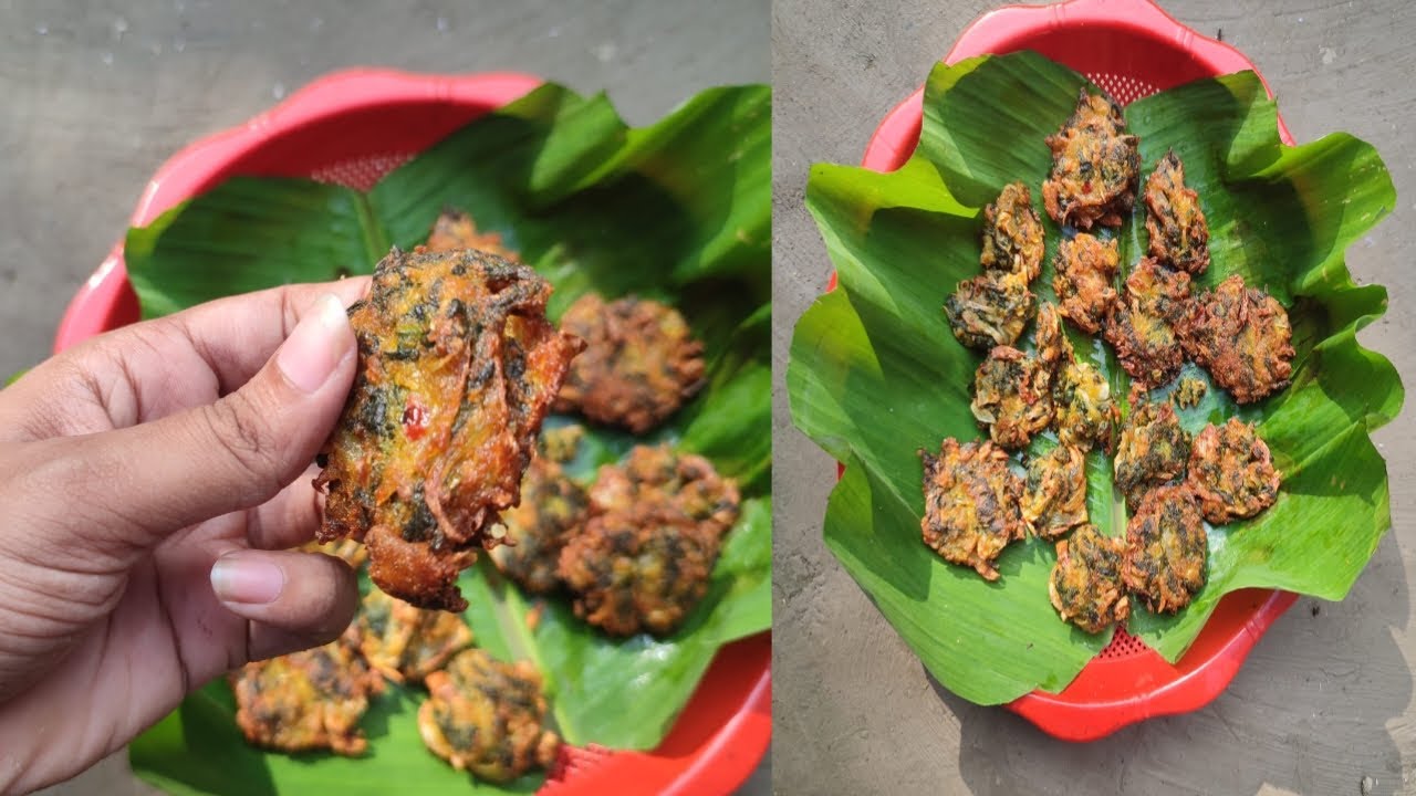 kumro patar bora recipe in bengali style crispy tasty pakora recipe ...