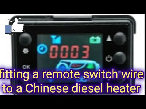 Chinese diesel heater, fitting a remote control wire. - YouTube