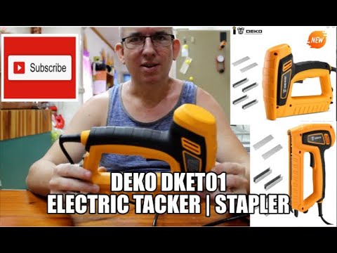 DEMO-REVIEW || DEKO DKET01 ELECTRIC TACKER/STAPLER corded electric ...