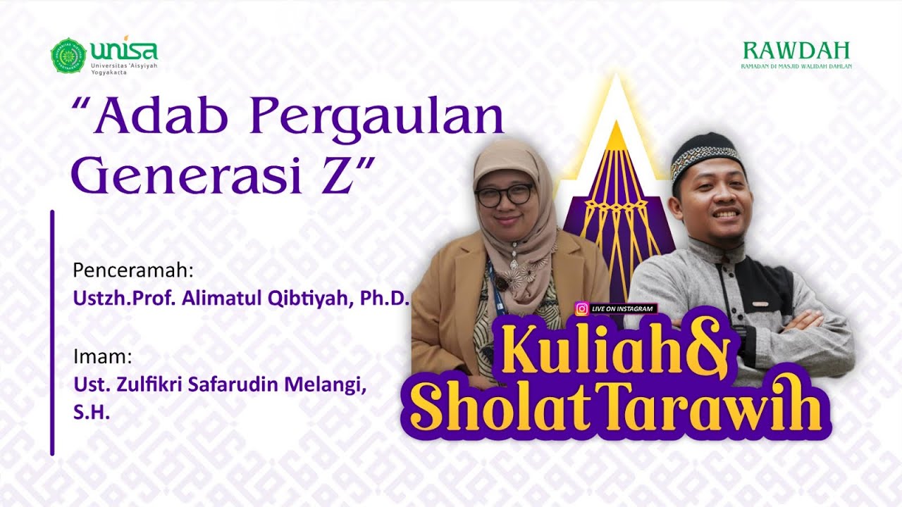 Adab Pergaulan Generasi Z. Kuliah Ramadan 1445 H - YouTube