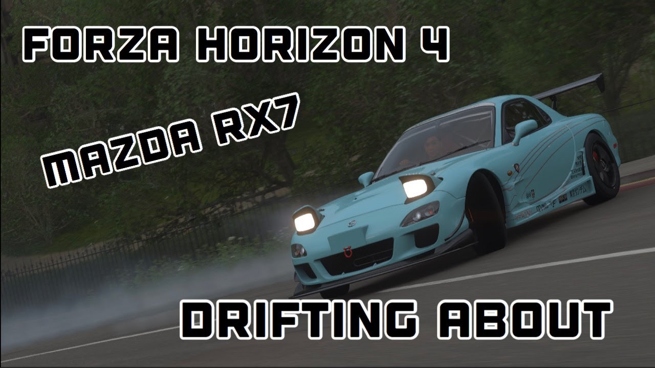 Forza horizon 4 Mazda RX7 drifting about - YouTube