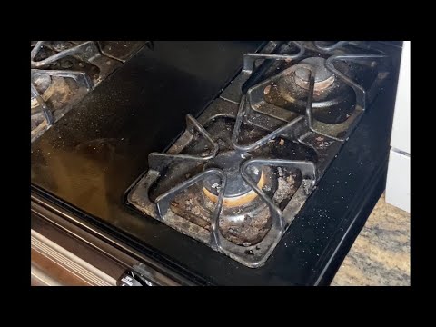 Stove deep clean - YouTube