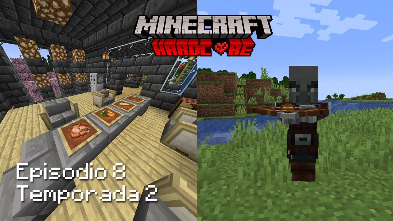 DECORANDO mi CASA y mi PRIMERA RAID - MINECRAFT HARDCORE E8 T2 - YouTube