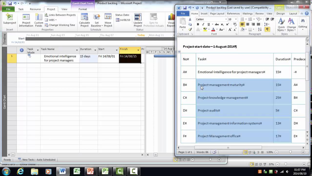 Using Microsoft Project - Basics - YouTube
