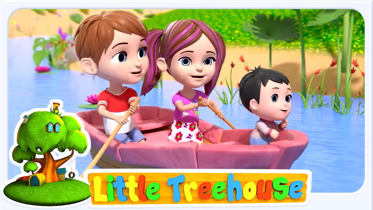 Row, Row, Row Your Boat | Nursery rhymes & Kids songs | Little ...