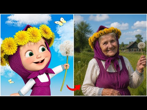 Masha And The Bear Cartoon In Real But Old 😲 | All Characters Old Life ❤️ | Part = 2