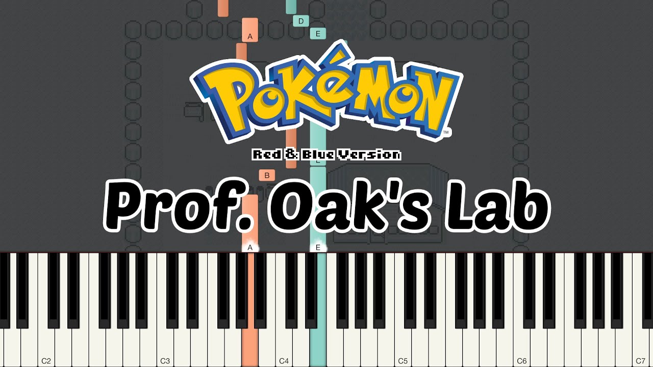 Prof. Oak's Lab (Pokémon Red/Blue) - Piano Tutorial & Sheets - YouTube
