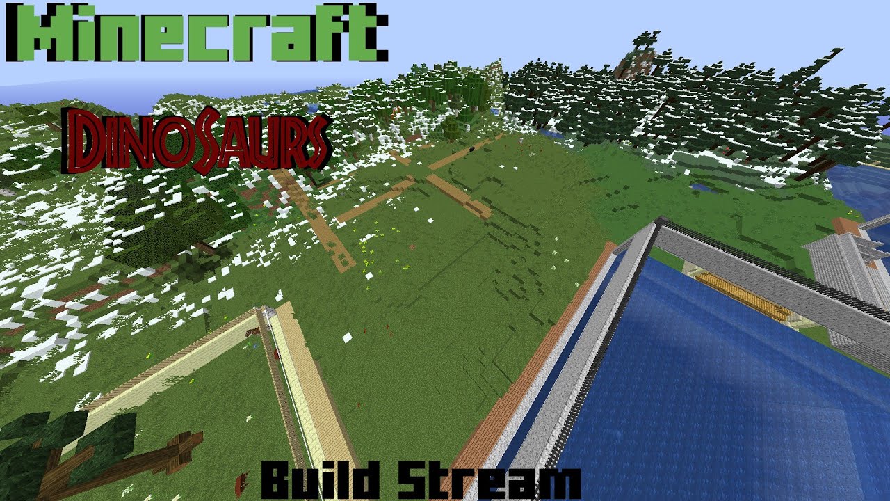 Minecraft Dinosaurs| Build Stream Hopefully four enclosures - YouTube