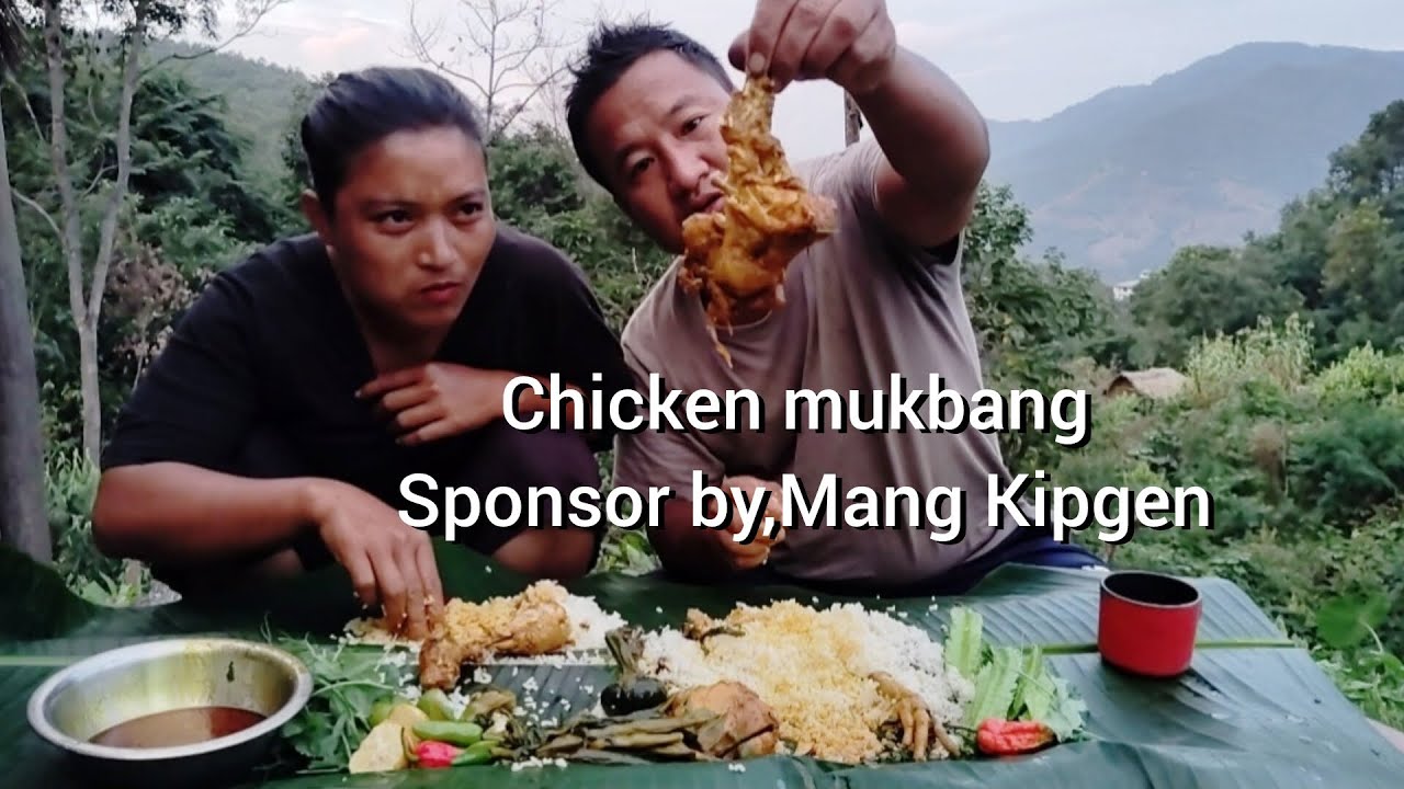 CHICKEN MUKBANG WITH WIFE||ORGANIC VEGETABLES|| SPONSOR BY,MANG KIPGEN😊 ...