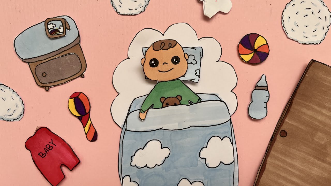 👶🏻PAPER DIY👦🏻 1 day with my baby boy - YouTube