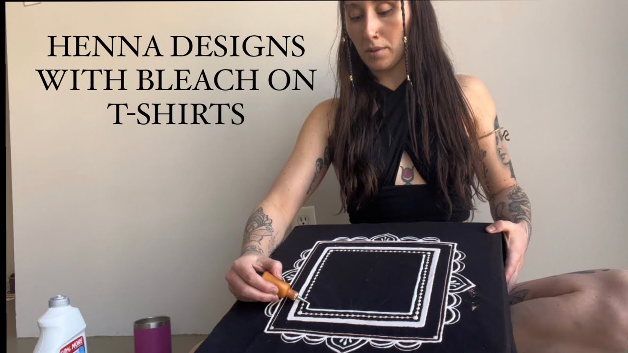 Henna Designs with Bleach: Painting T-Shirts with a Mehndi Inspired ...