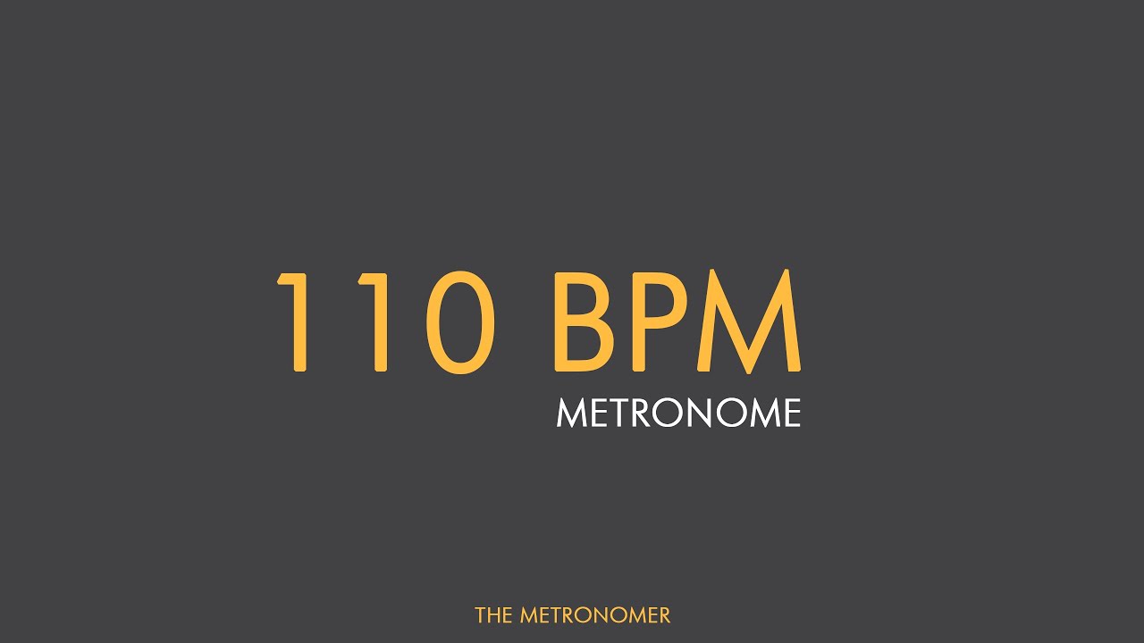 110 BPM Metronome - YouTube