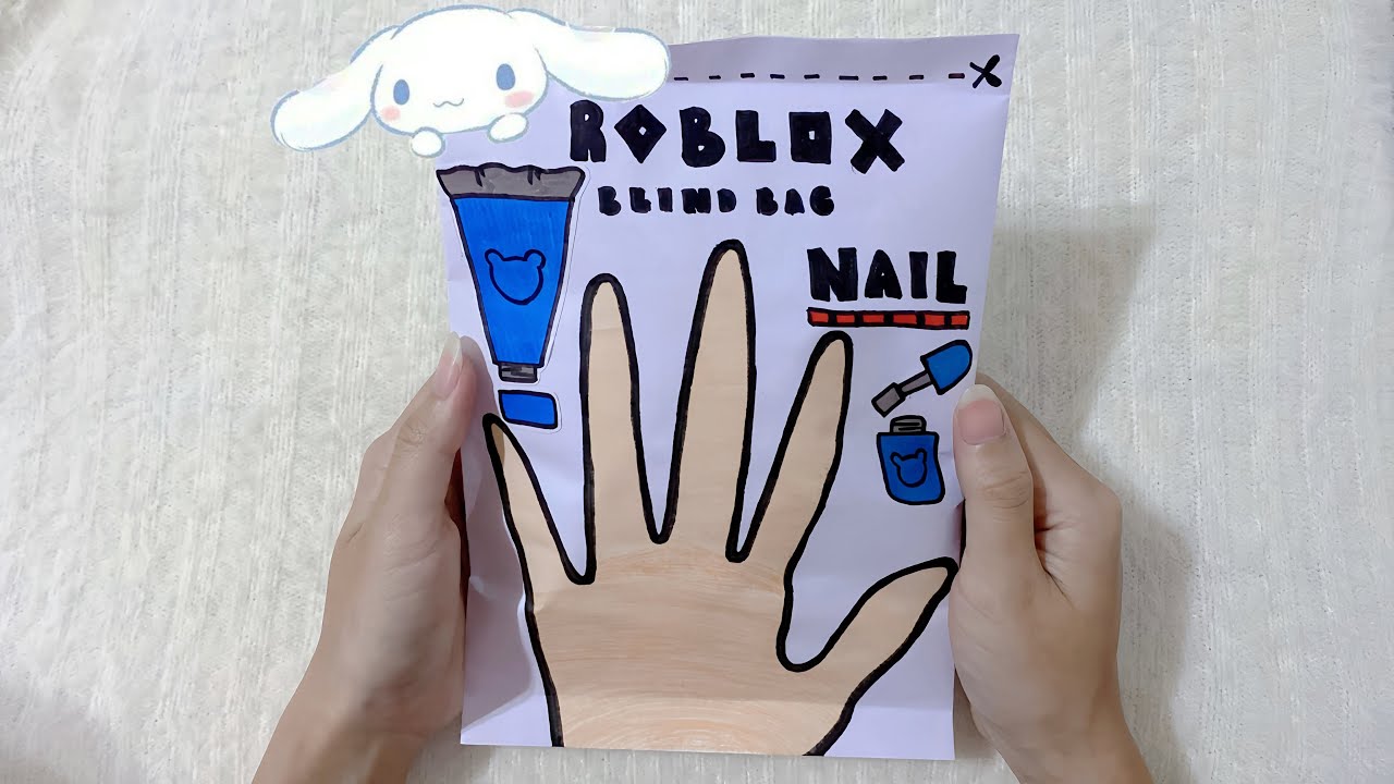 [🐰paperdiy🐰] blind bag ROBLOX ASMR NAIL ART |. 블라인드백 roblox asmr 네일아트 ...