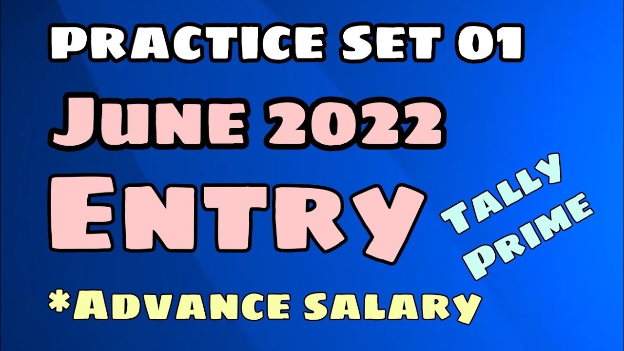 practice set 01 // tally prime free course // #003 - YouTube