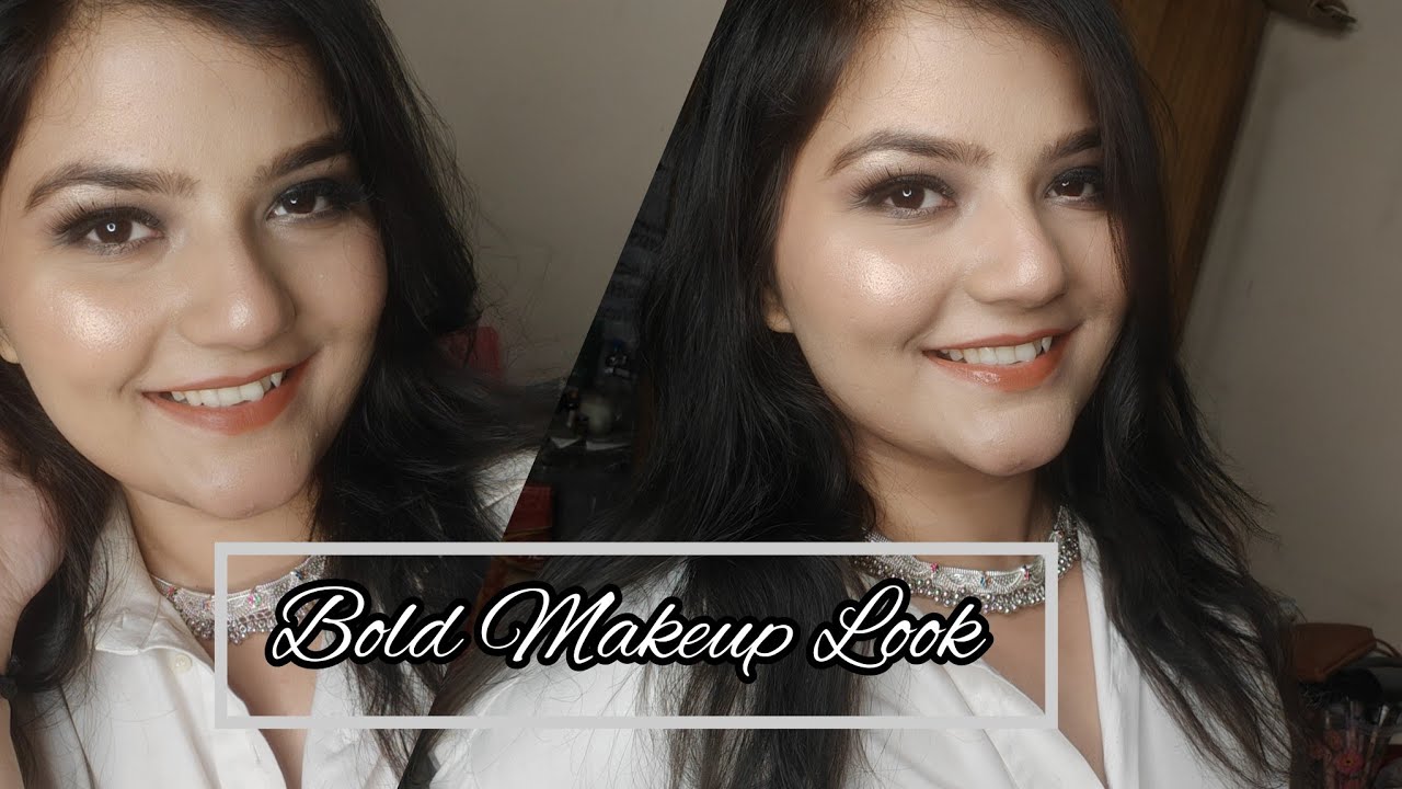 Bold Makeup Look // Easy Makeup Tutorial For Beginners//Bold Eyes With ...