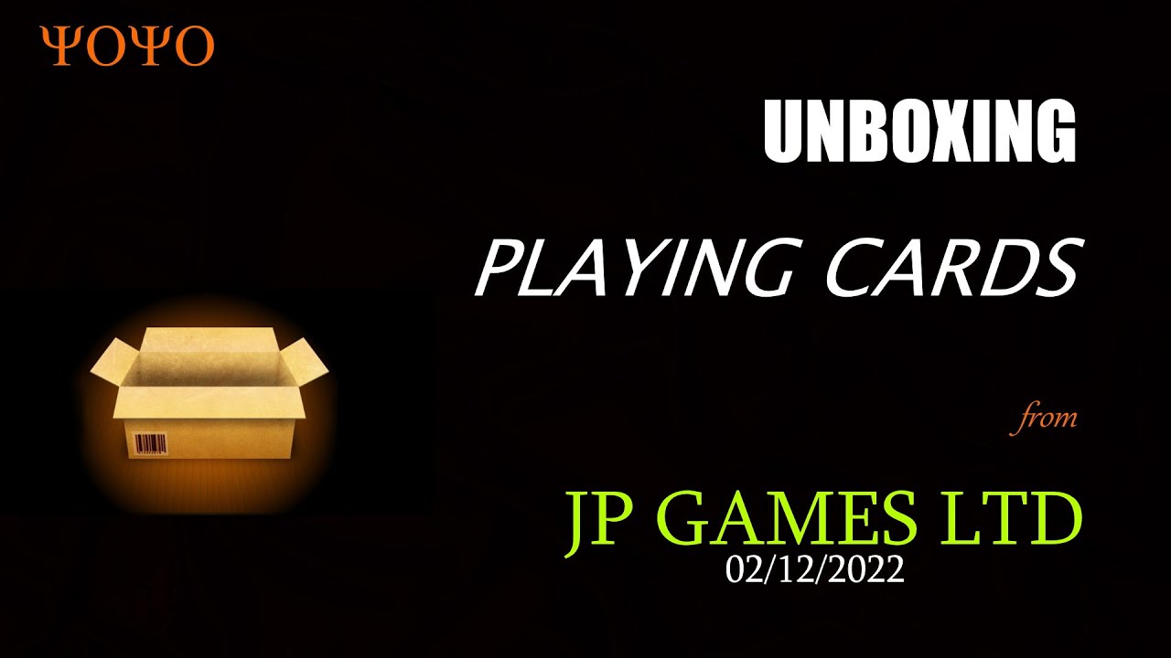 UNBOXING PLAYING CARDS - from JP Games Ltd - YouTube
