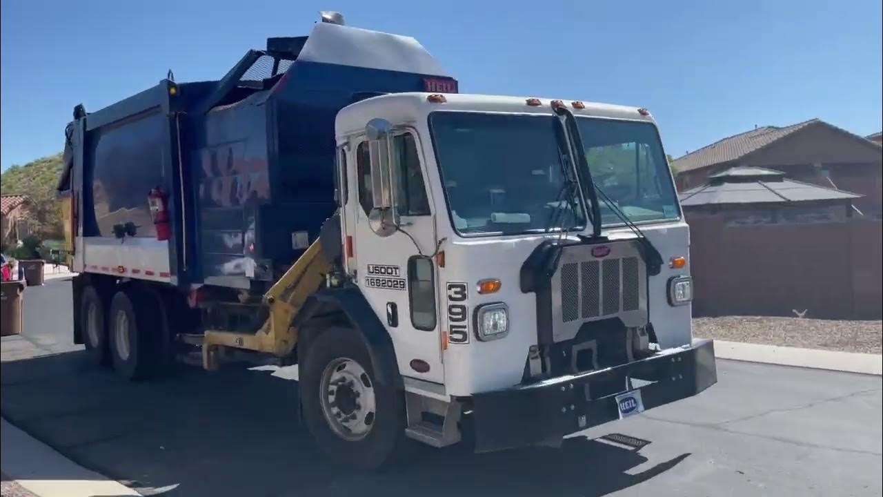 Waste Connections of Arizona Tucson Peterbilt 520 Heil Python 395 - YouTube