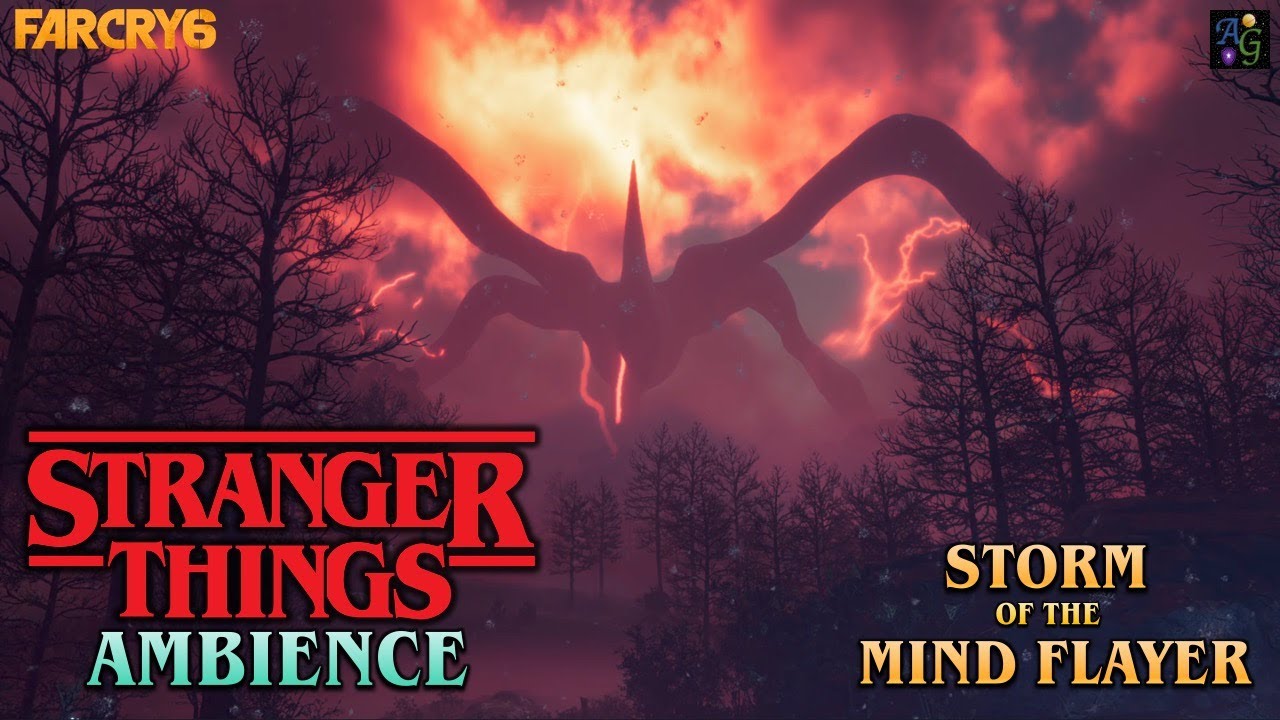 Stranger Things Ambience 4K: Storm of the Mind Flayer | 1 HOUR of the ...
