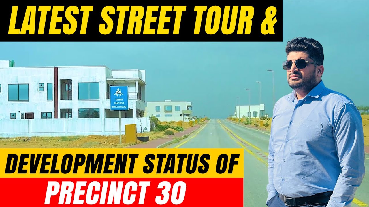 Latest Street Tour & Development Status Of Precinct 30 #bahriatown # ...