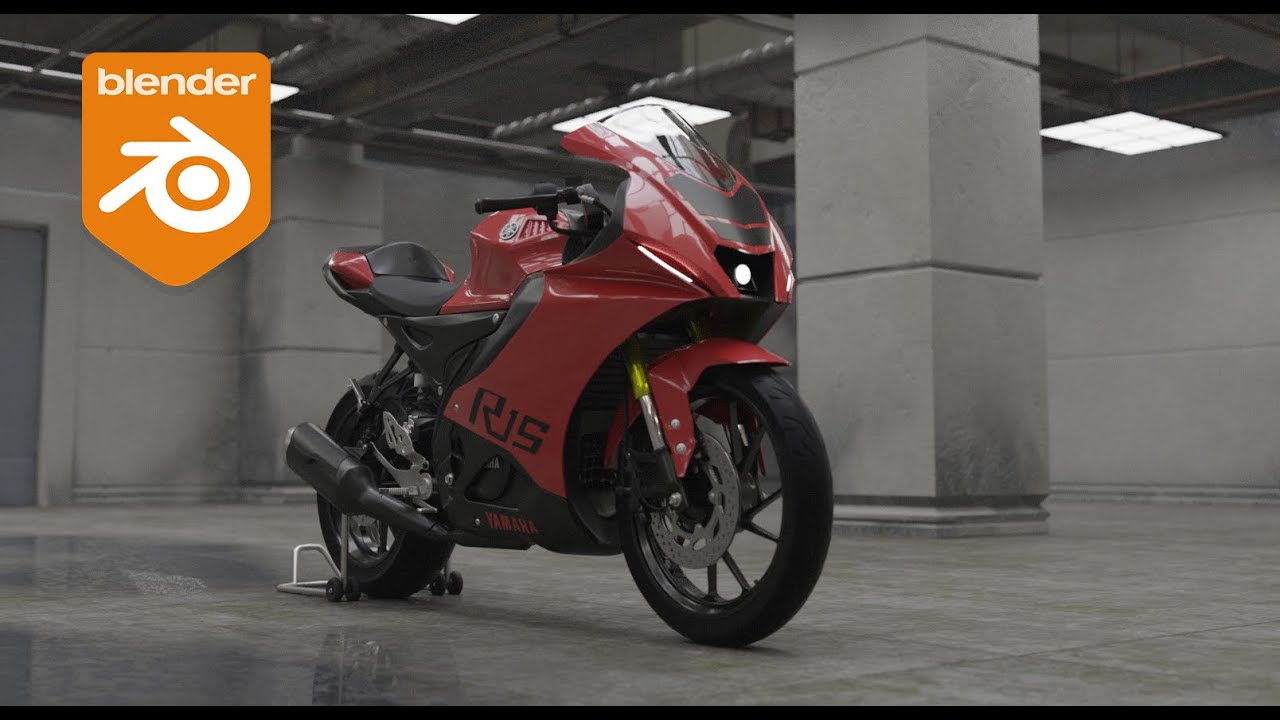 Unleash the Power: Yamaha R15 V4 Animation Showcase on Blender - YouTube