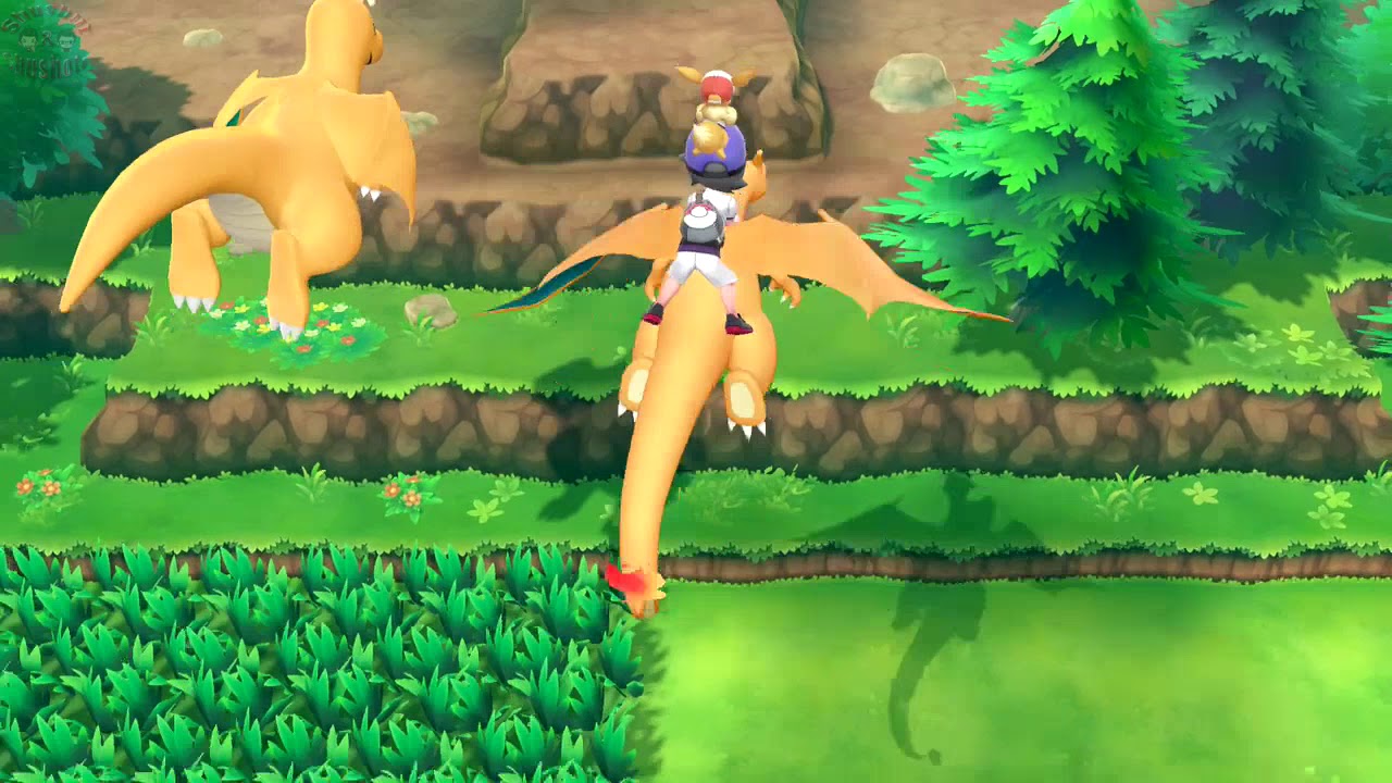 Me encuentro a Dragonite volando Pokemon lets Go - YouTube