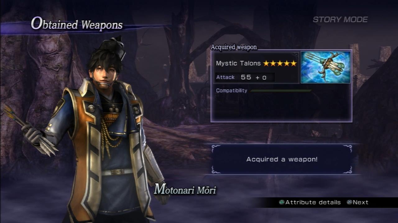 Warriors Orochi 3 Ultimate - Motonari Mori Mystic Weapon Guide - YouTube