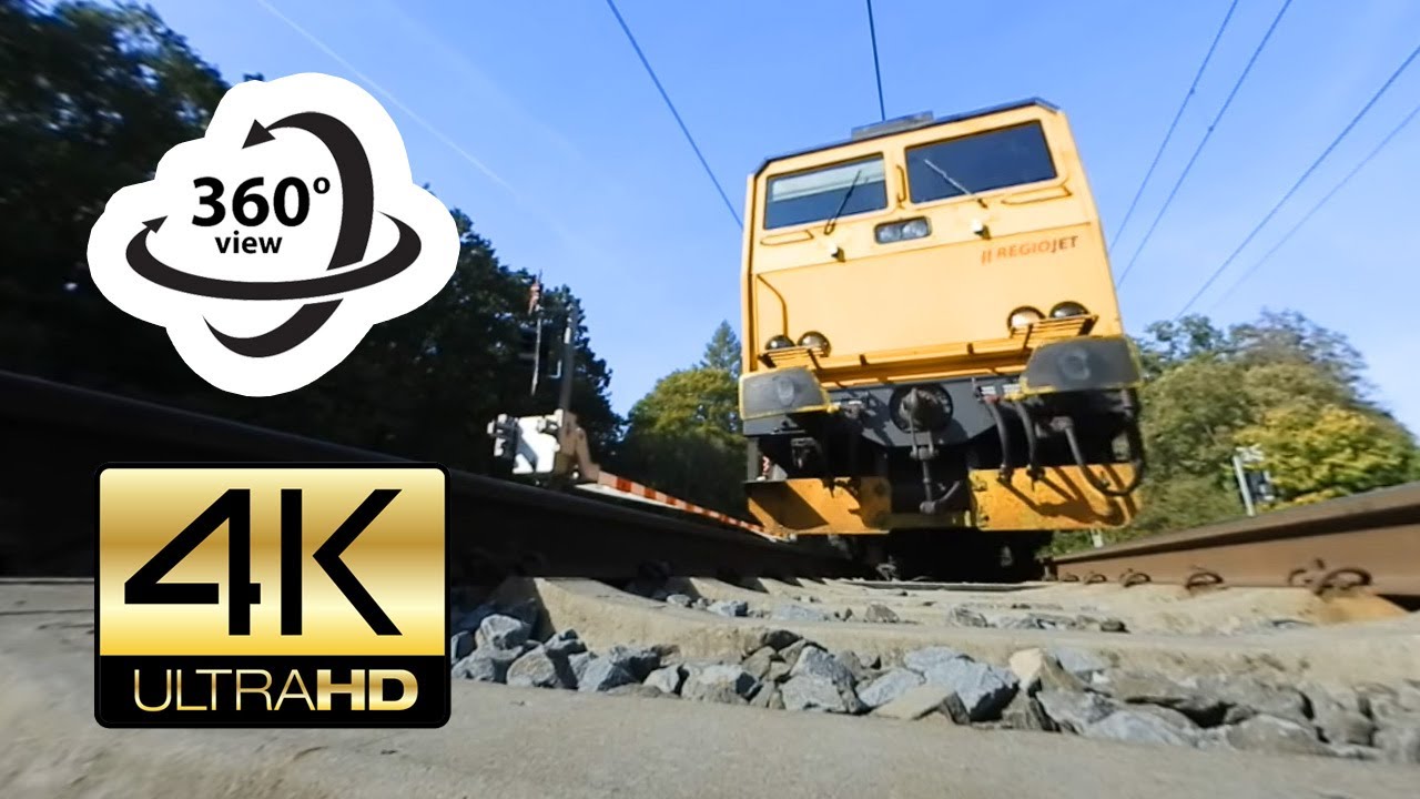360° camera under train (4K) - YouTube