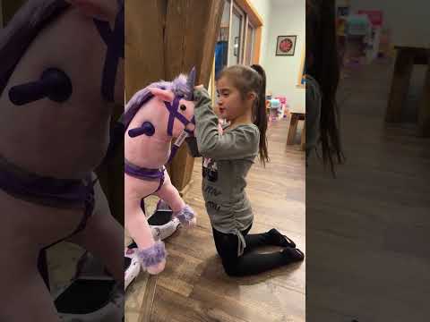 CUTE Baby Girl Unboxes Her NEW Power Pony from Zume! Fun Ride on Interactive Toy Pony! #unboxing