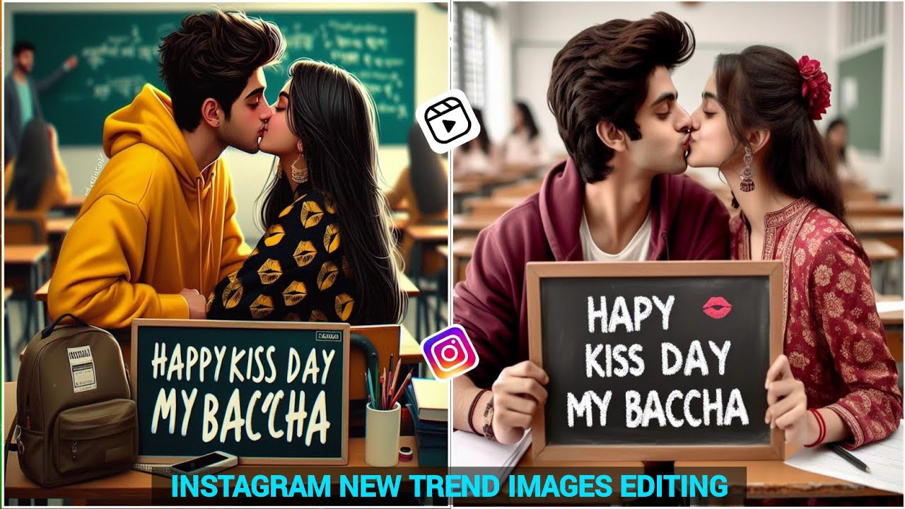 Kiss day ai photo editing | Kiss day bing image creator | ai photo ...