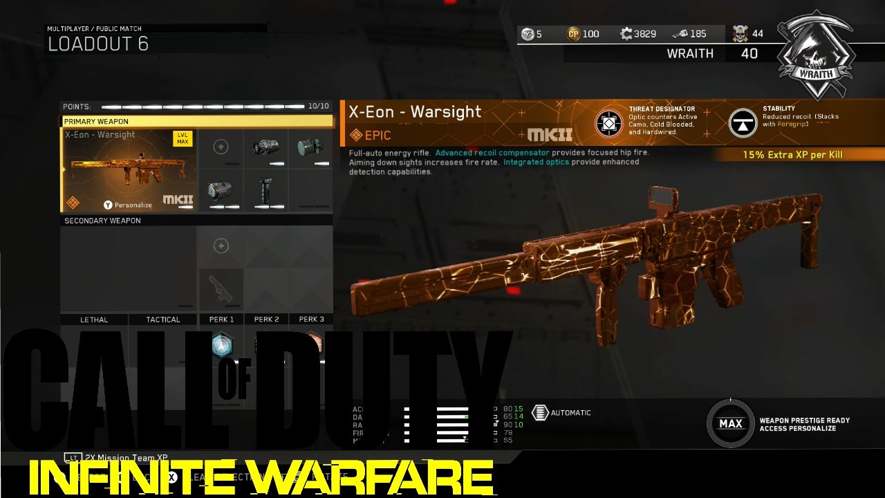 Call of Duty infinite warfare X-Eon-Warsight epic mark 2 weapon ...