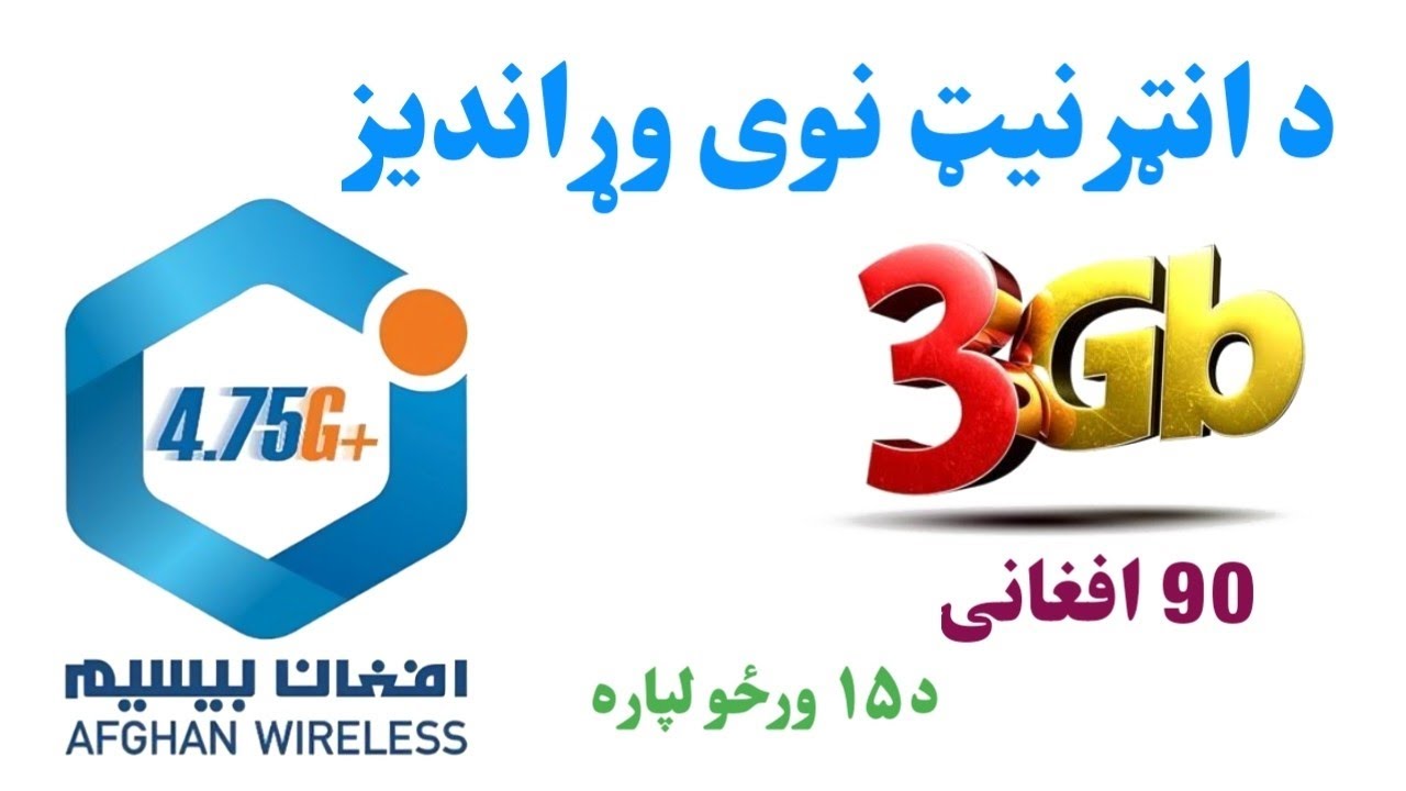 د افغان بیسیم نوی انترنیت وړاندیزونه | awcc new internet packages ...