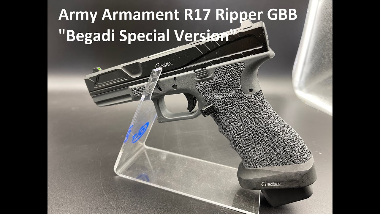 [Review] Army Armament Gladiator Ripper R17 GBB Airsoft - YouTube