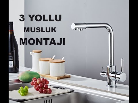3 Yollu Arıtmalı Musluk Montajı Nasıl Yapılır -Arıtmalı Eviye Bataryası Montajı.