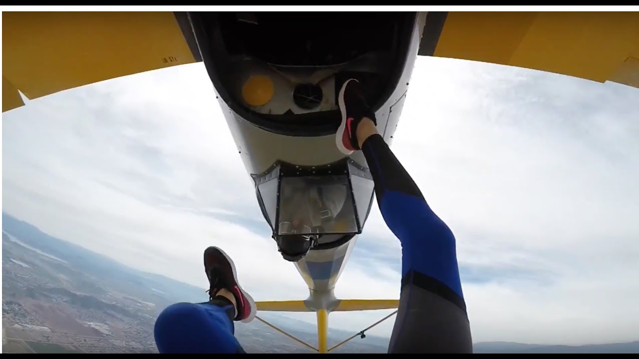 BiPlane Inverted Skydive Exit - YouTube