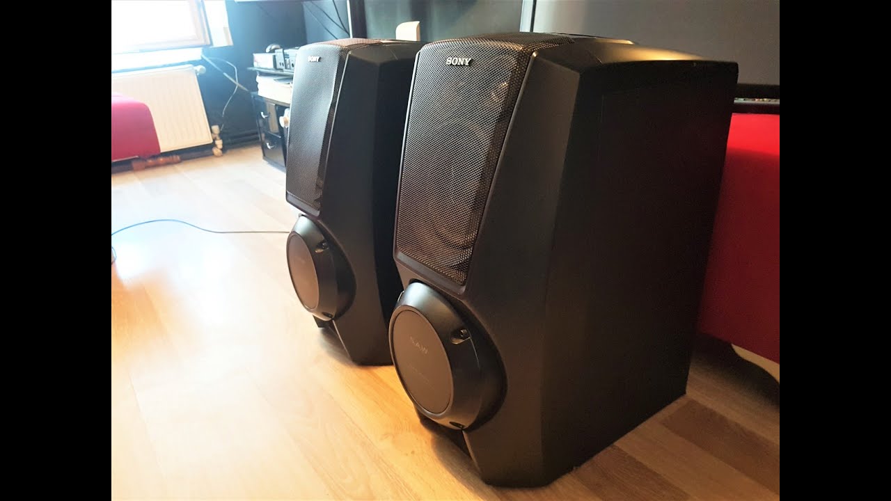 SONY LBT SS-XB8AV 4 WAY STEREO SPEAKERS SAW 2X120 WATT - YouTube