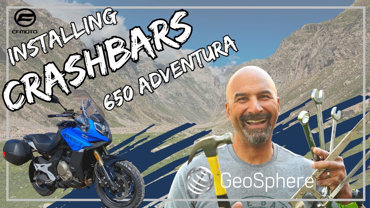 Installing Crashbars on my CFMoto 650 Adventura - YouTube