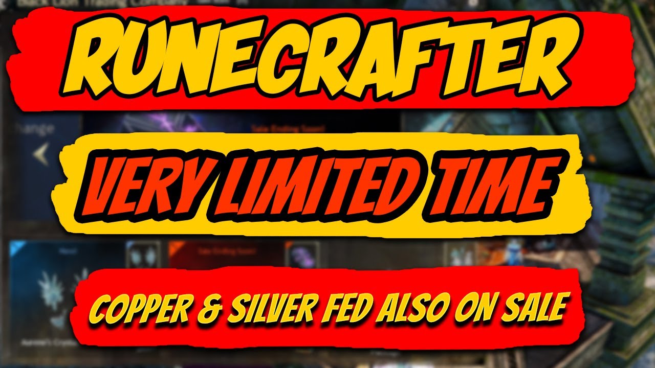 GW2 Runecrafter & CopperFed & SilverFed On Sale for 20 hours - YouTube