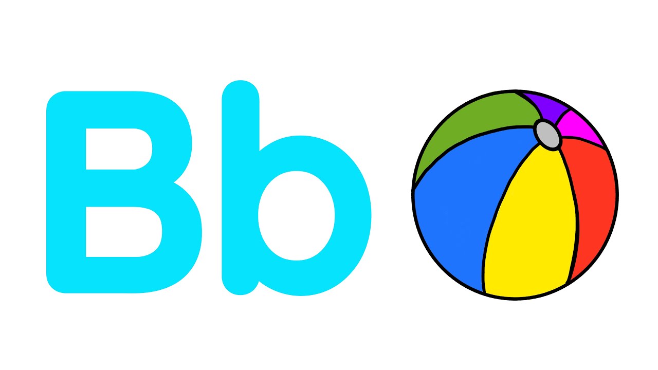 Letter B | Ball, Banana, Bat, Bee, Book & Balloon For Kids - English ...