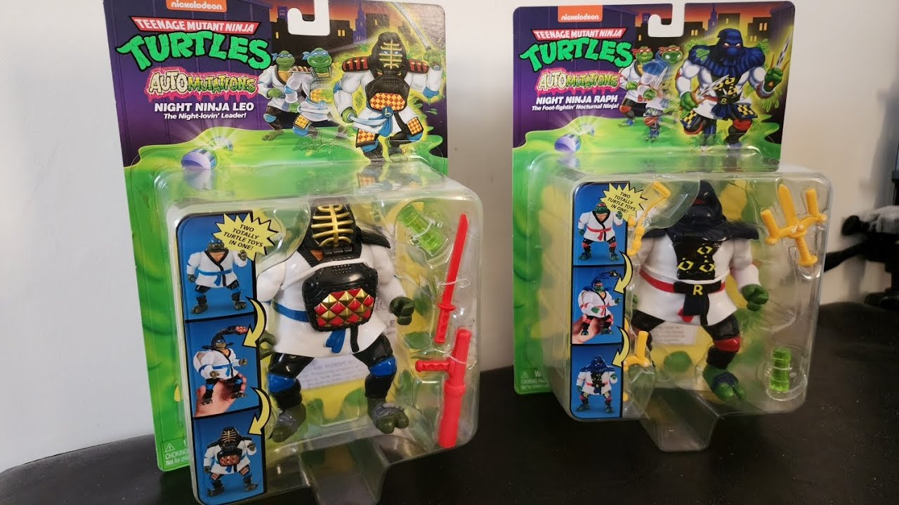 TMNT AutoMutations Night Ninja Leo & Raph 2024 Re-issue - Unboxing ...