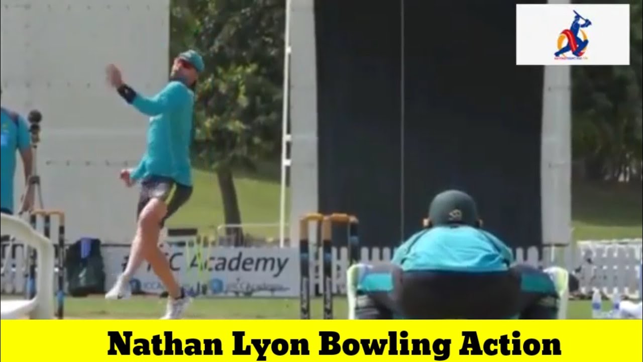 Nathan Lyon Bowling Action - YouTube