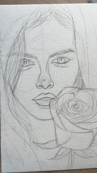 How to make sketch | Face tutorial step by step - YouTube